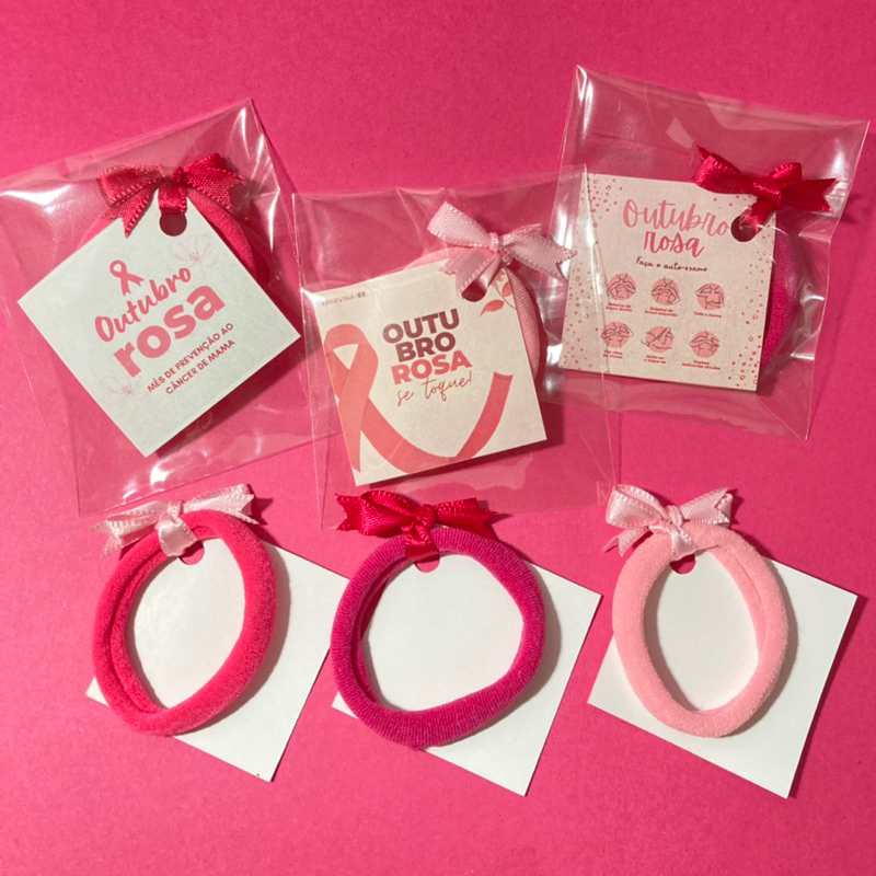 Kit 50/100 MIMO OUTUBRO ROSA para cliente Um mimo para você Xuxinha ...