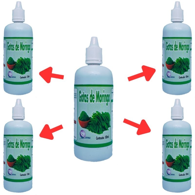 5 Líquido em Gotas Naturais de Moringa 100ML | Shopee Brasil