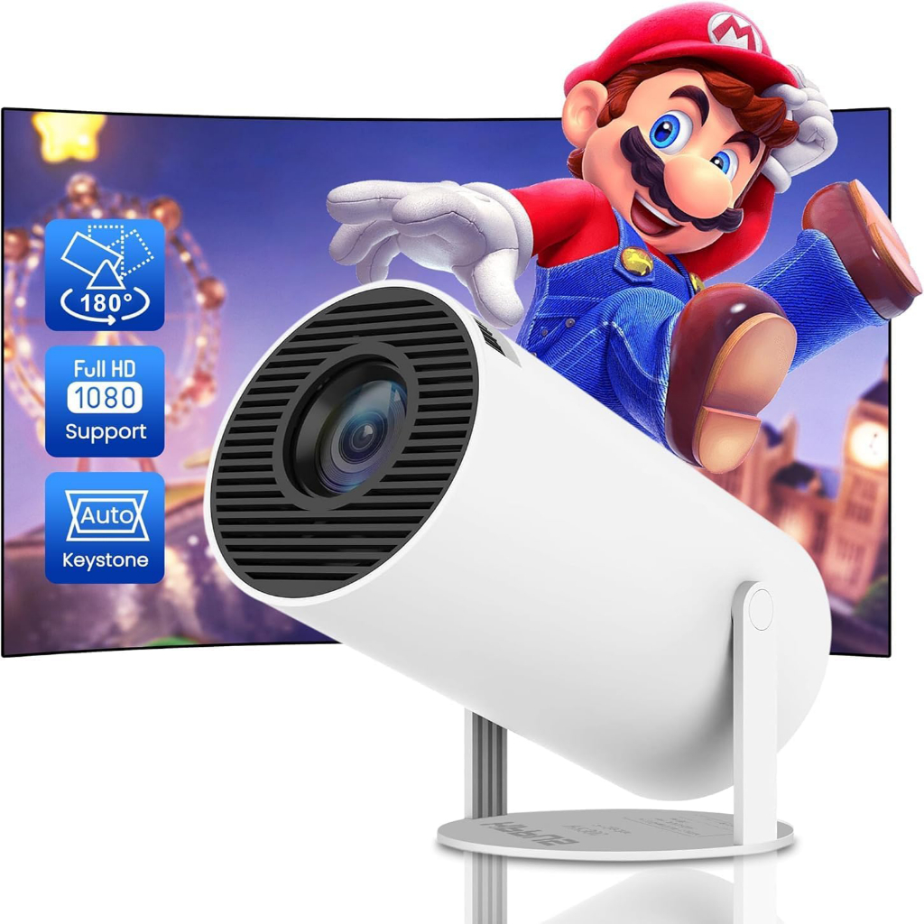 Projetor Portátil 4K HD Hy300 pro 150 Polegadas Celular, Tv B0x, Xbox ...