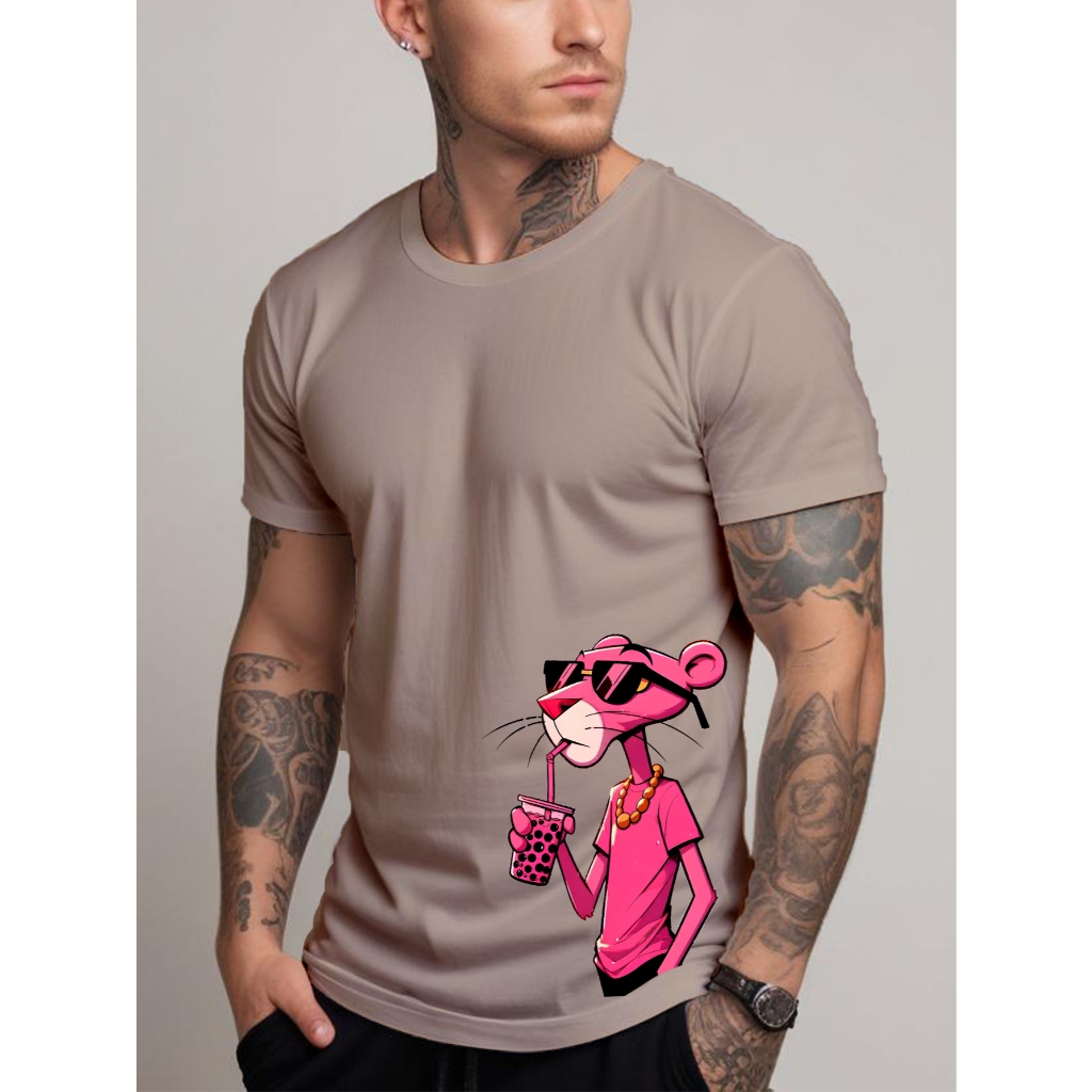 Camiseta Unissex Pantera Rosa Tumblr Lançamento Camisa Premium 100% ...