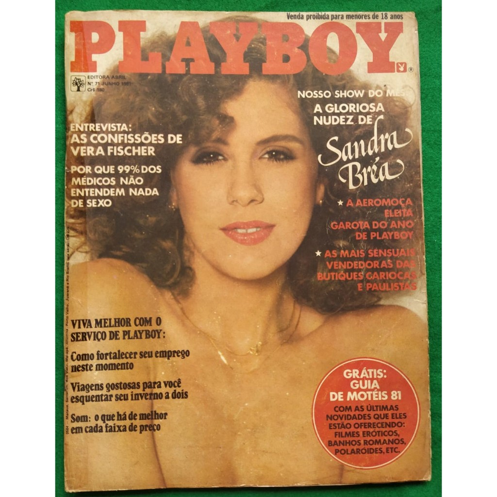 F-494 Revista Playboy Junho 1981 - Sandra Bréa Pôster Cath Larmounth | Shopee Brasil