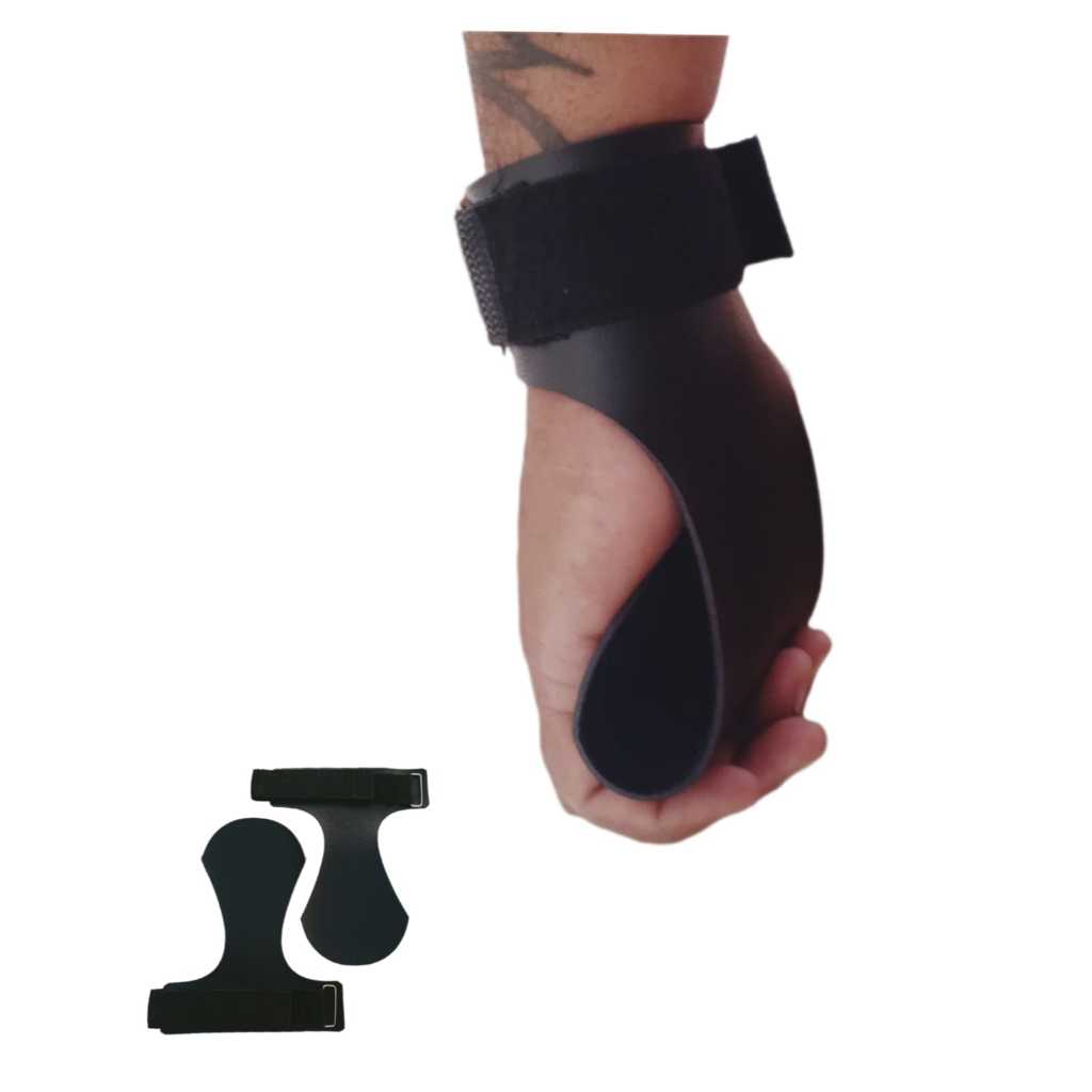 Luva Hand Grip Couro para Crossfit e Academia e Powerlift Preto ...