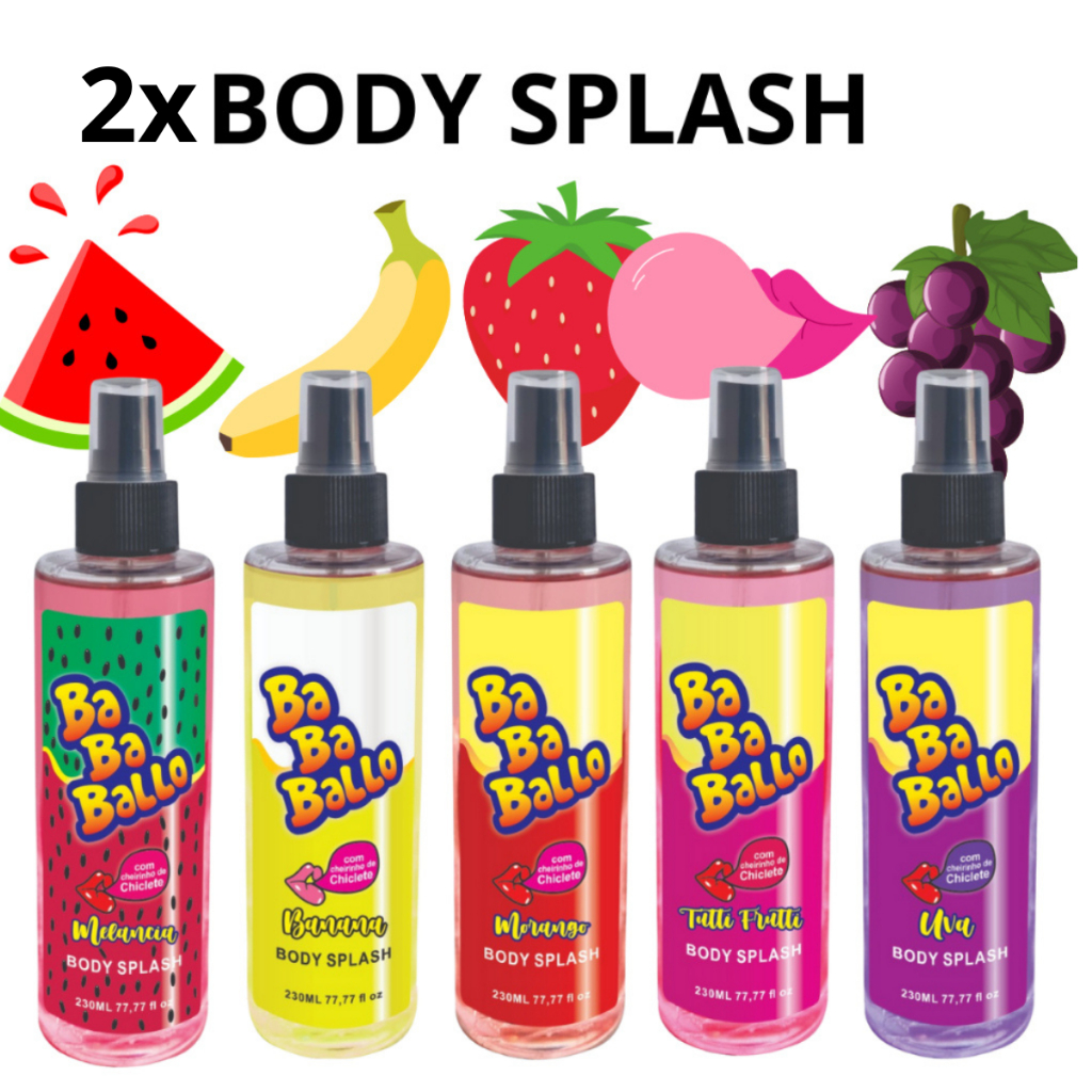 Kit 2x Body Splash Corporal com Cheirinho de Chiclete 230ml | Shopee Brasil