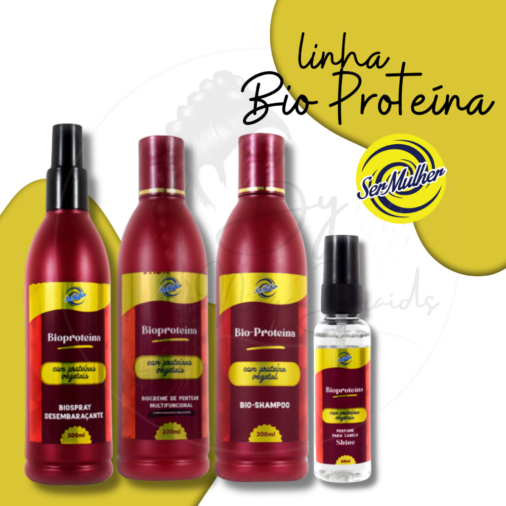 Kit Tratamento Linha Bio Fibra p/ Cabelo Orgânico (Shampoo, Creme de ...