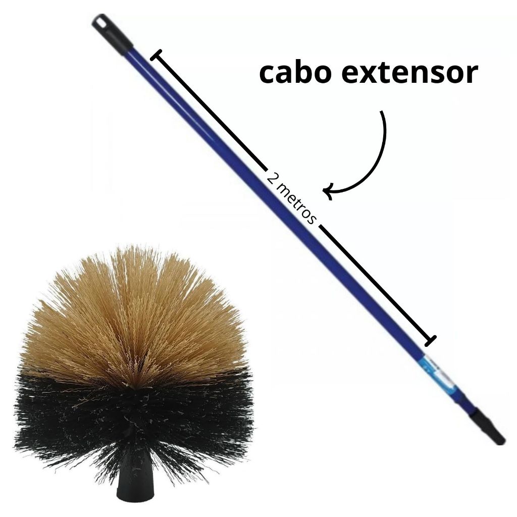 Vassoura Limpa Teto com Cabo Extensor de Metal de 2 metros | Shopee Brasil