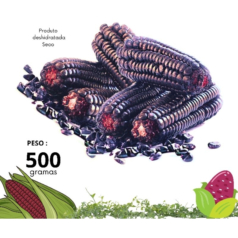 MILHO PRETO ROXO 500gr MAIZ MORADO PERUANO ORIGINAL | Shopee Brasil