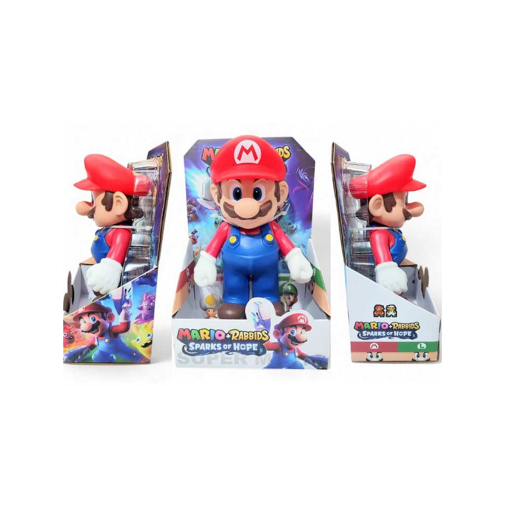 Boneco Mario Bros 20cm Vinil C/ Caixa Articulado. | Shopee Brasil