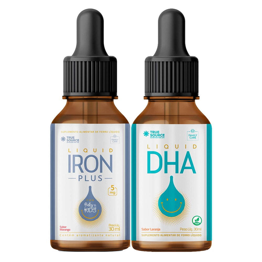 Kit Dha Liquid 30ml Laranja + Iron Plus Liquid 30ml Morango Linha ...
