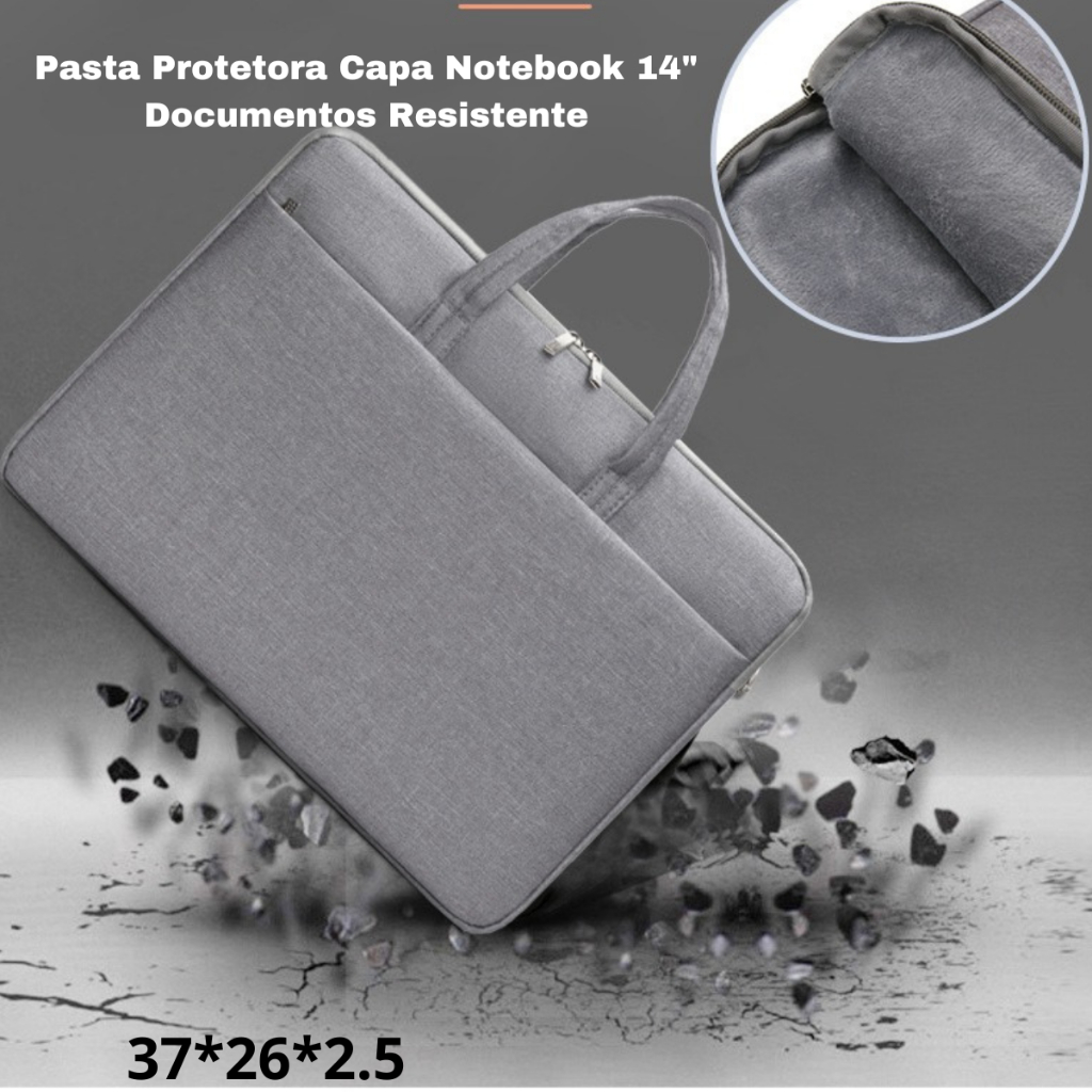 Bolsa Capa Case Pasta Maleta Para Notebook 14'' Com Alça E Forrada ...