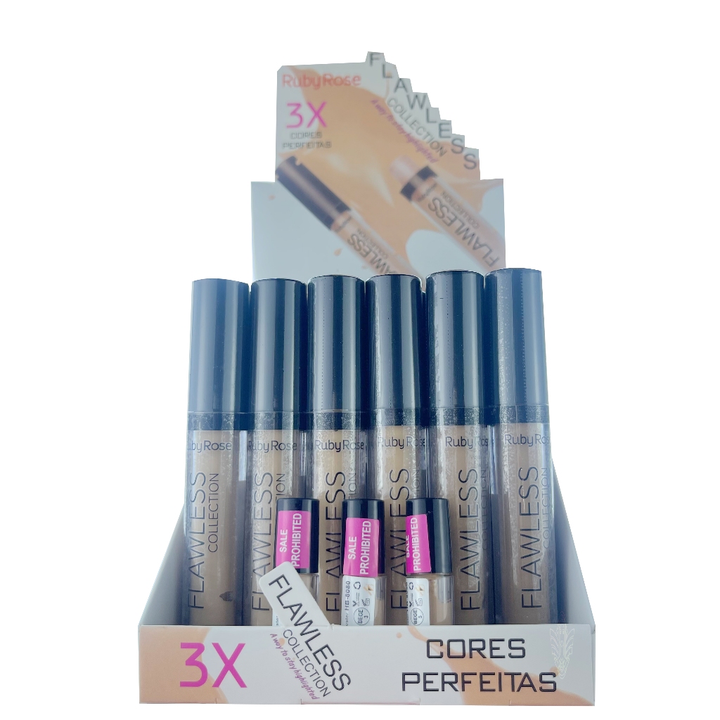 Box c/36 uni Corretivo Flawless- Ruby Rose HB8080 | Shopee Brasil