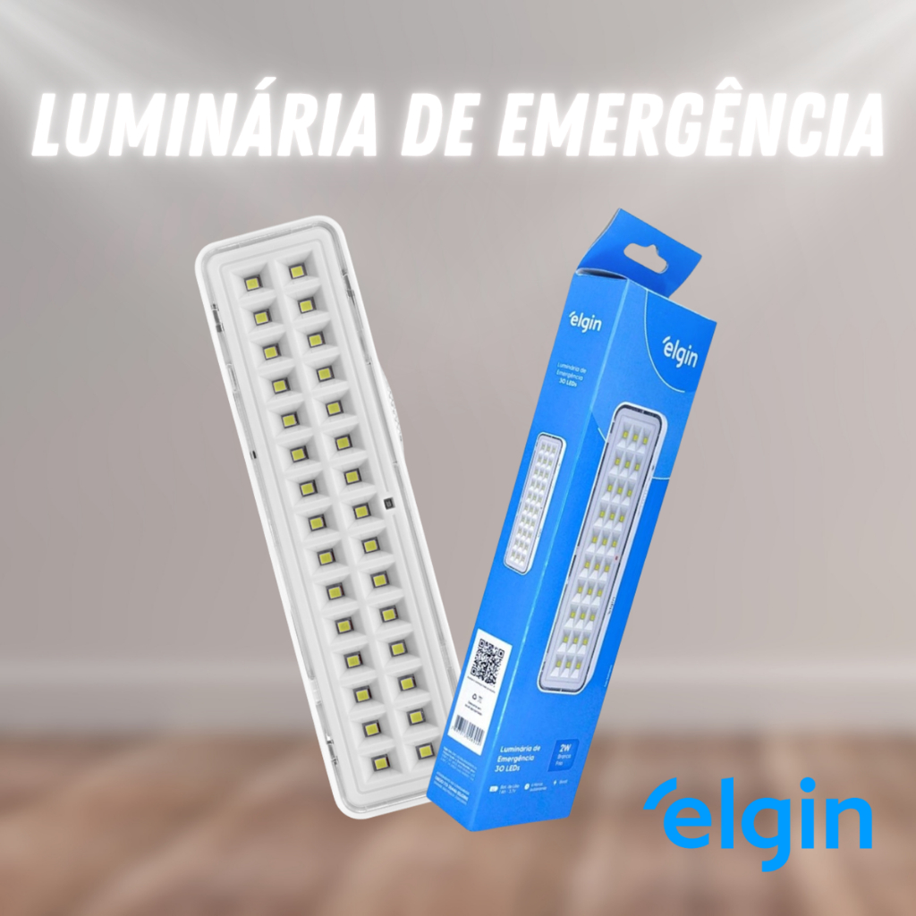 Luminária de Emergência 30 LEDS Bivolt Elgin | Shopee Brasil
