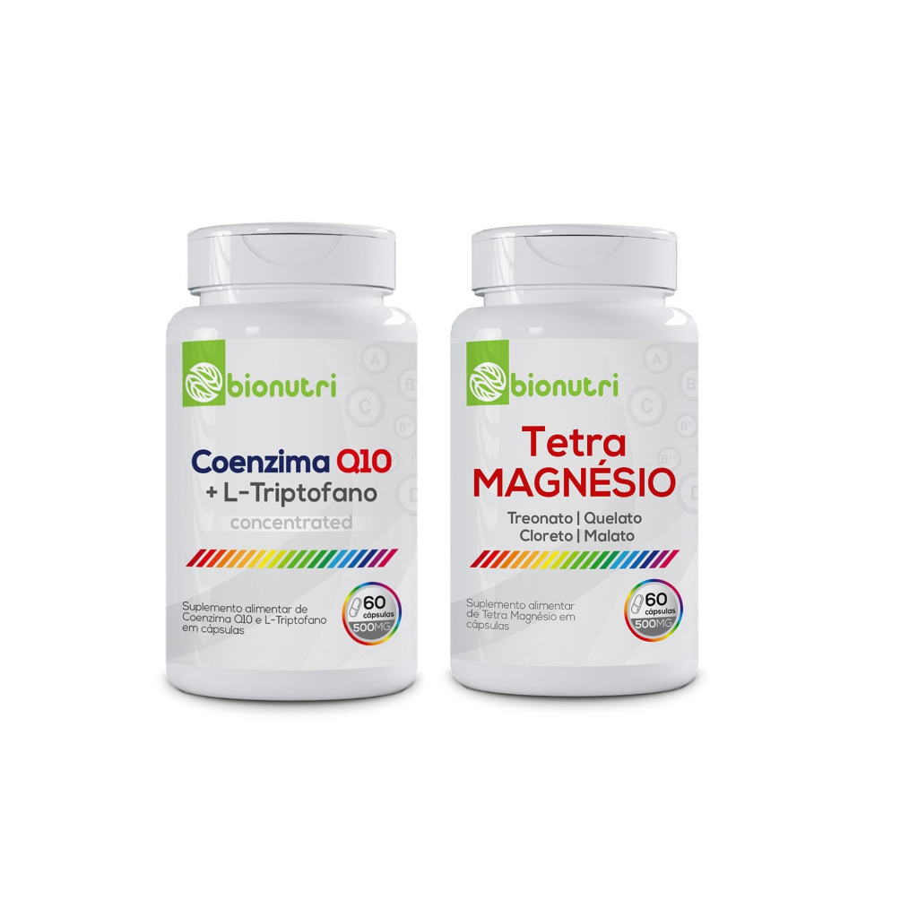 Kit Coenzima Q10 + Tetra Magnesio 60 Cápsulas Bionutri | Shopee Brasil