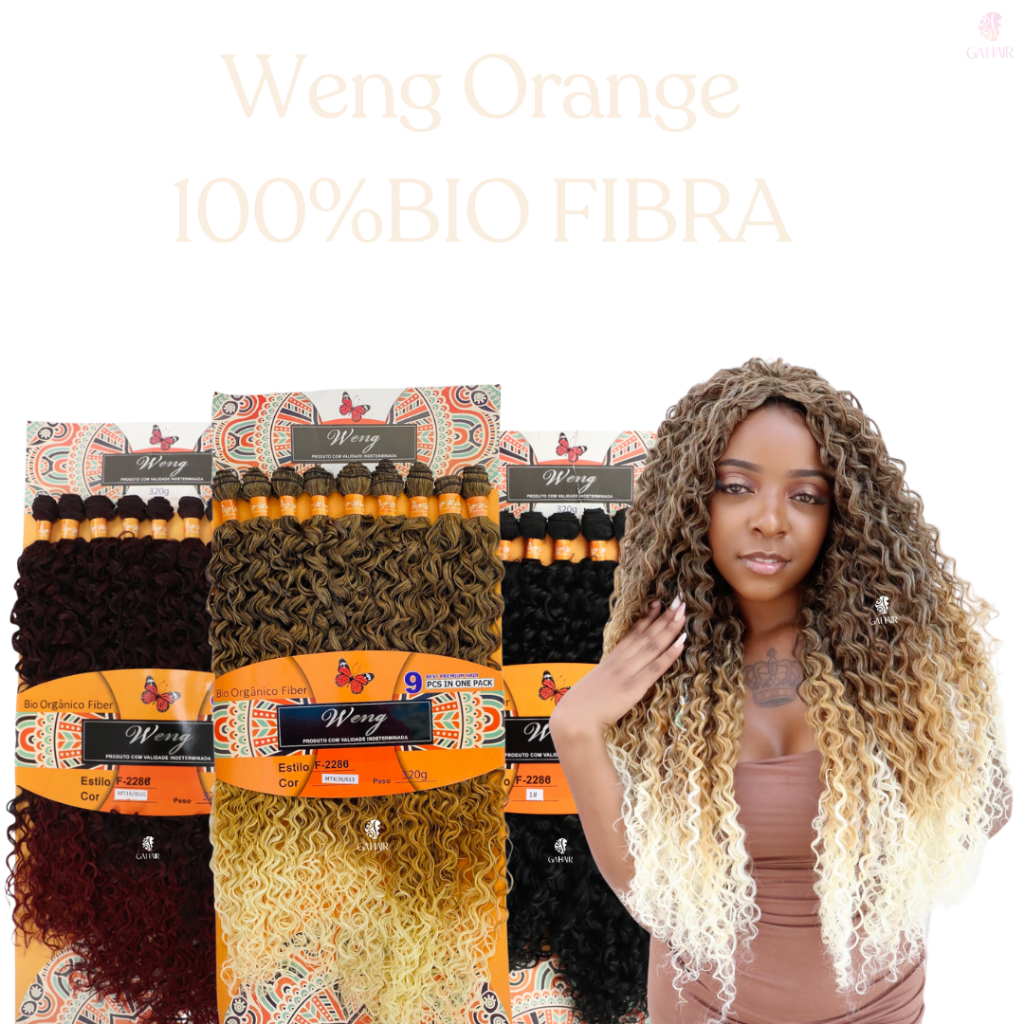 Kit 3 Apliques De Cabelos Organicos Cacheado Fibra Premium Weng ...