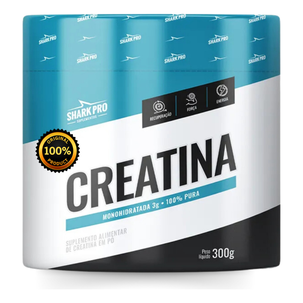 Shark Pro Creatina Monohidratada Sem Sabor - 300g | Shopee Brasil
