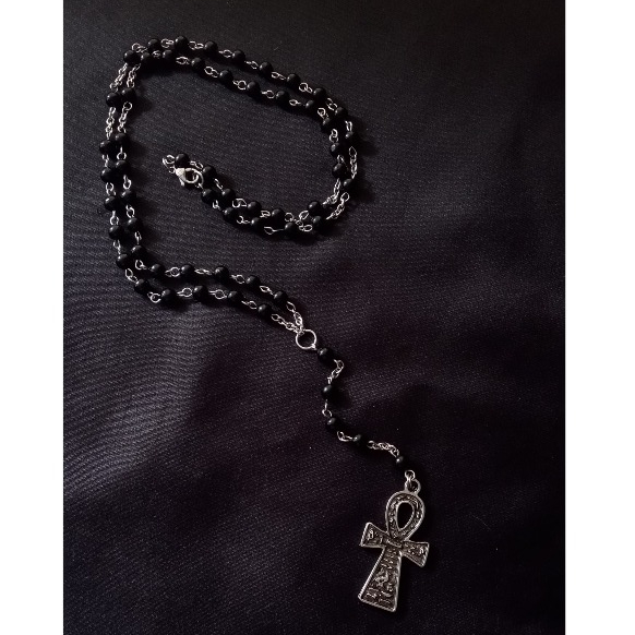Colar rosário Ankh rock egípcio cruz egípcia | Shopee Brasil