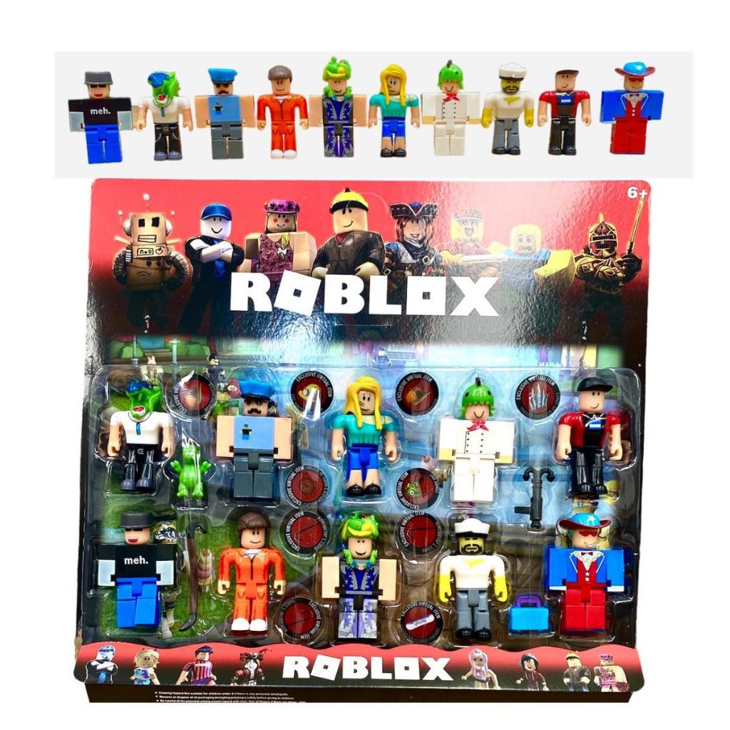 Kit 6 Figuras Bonecos Roblox Gamer Avatar Articulado Infantil | Shopee ...