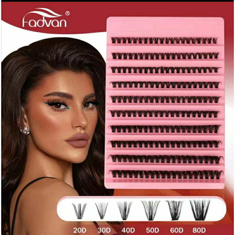 FADVAN| Fans Prontos PreMade Sem Nó Com Base Fina E Cílios Tufinhos ...