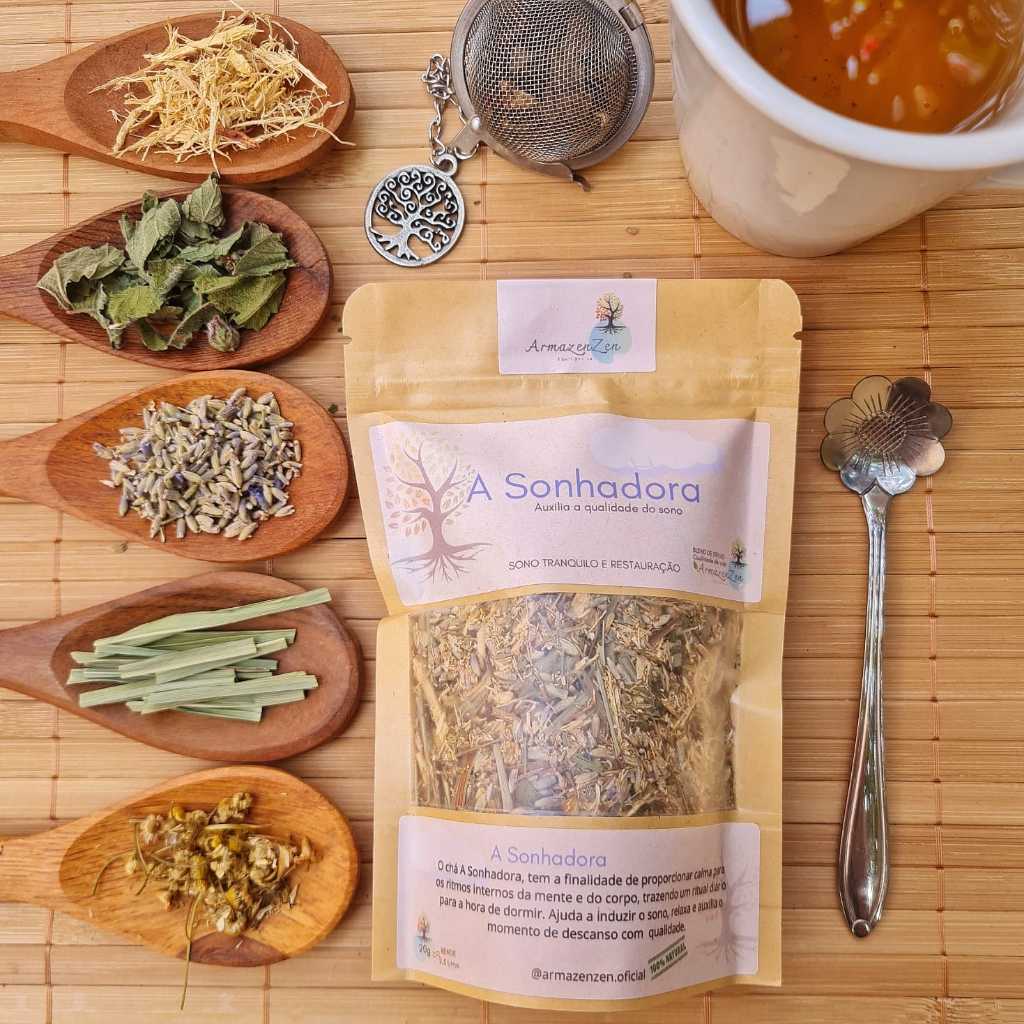Chá Natural A Sonhadora | Chá para Sono Tranquilo e Relaxamento | Blend ...