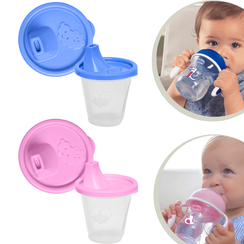 Copo Infantil Com Bico Dosador 245ml Azul Rosa 10,5 x 8cm Tampa Antivazamento Jaguar | Shopee Brasil