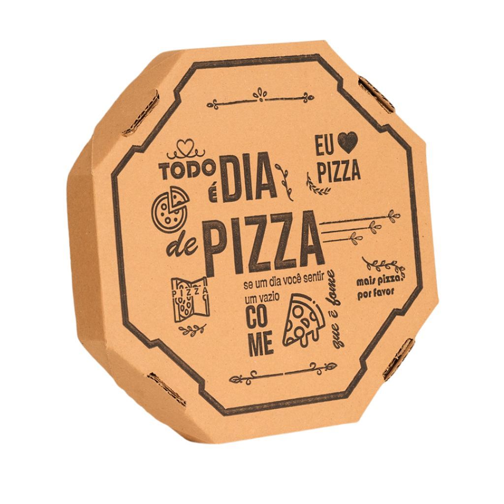 Kit 100 Caixa De Pizza 20cm Oitavada | Shopee Brasil