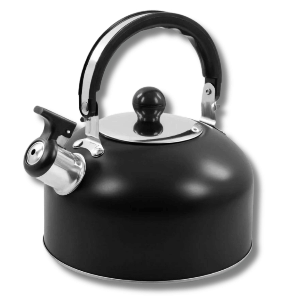Chaleira Inox 2L com Tampa Alça Térmica e Apito para Café Cha Bebidas ...