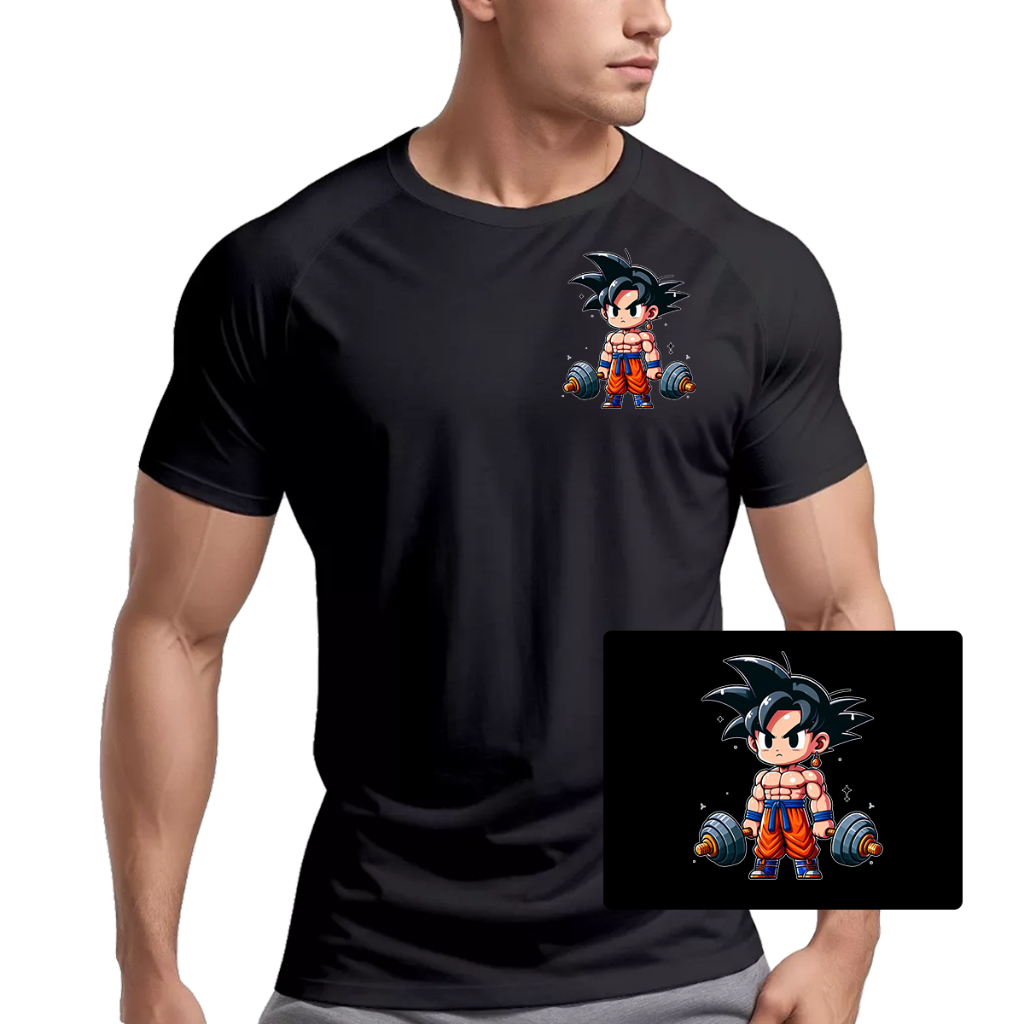 Camiseta Dry Fit Muscle Fit Masculina Goku Dragon Ball Anime Atividade ...