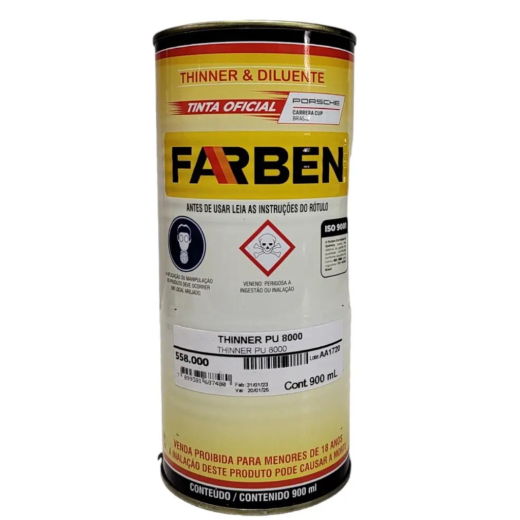 Thinner PU 8000 Farben 900ml | Shopee Brasil