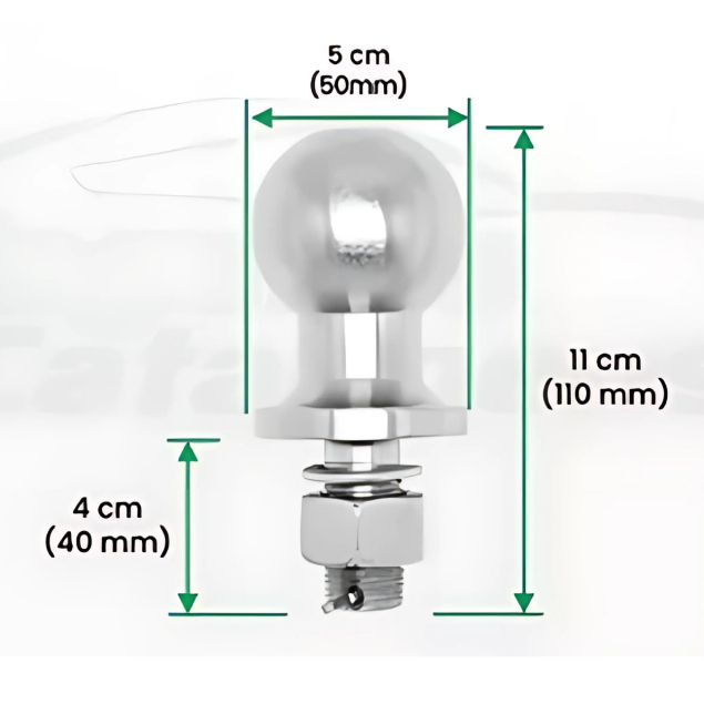 Bola Esfera Cromada Engate Reboque Rabicho Completa Pino Aço | Shopee ...
