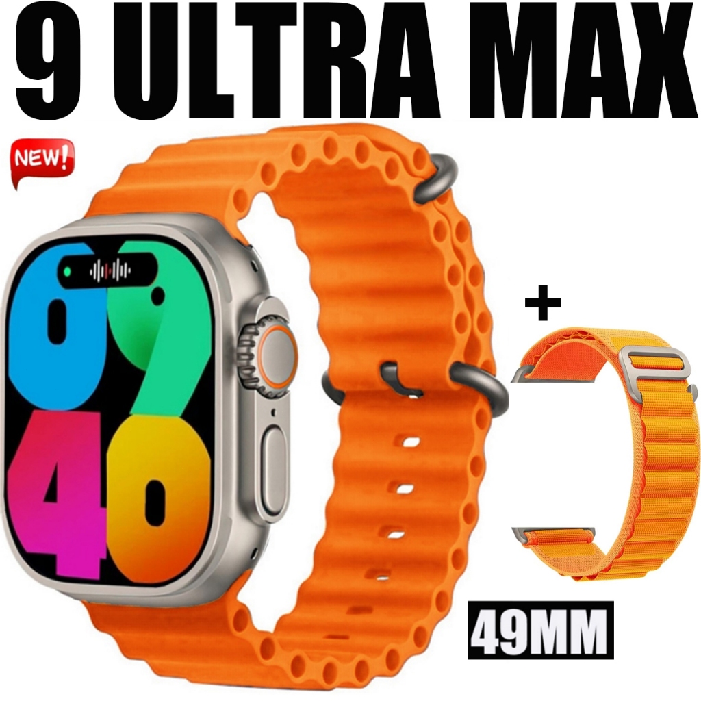Watch 9 Ultra 2 1 : 1 49mm 2.08 Polegadas 120HZ Voz AI Inteligente Esportivo SOS Bluetooth ...