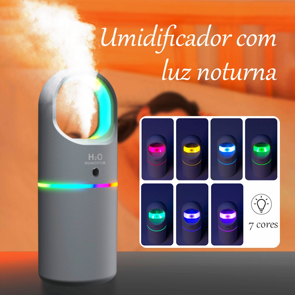Umidificador De Ar E Aromatizador Ambiente Difusor Usb Purificador ...