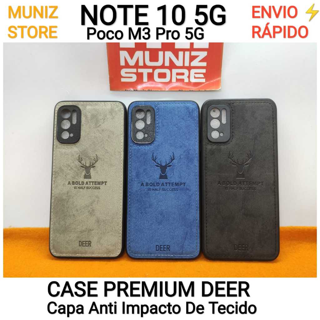 Capinha Redmi Note 10 5G/Poco M3 Pro Xiaomi Capa Anti Impacto Premium Deer Case Com Acabamento ...