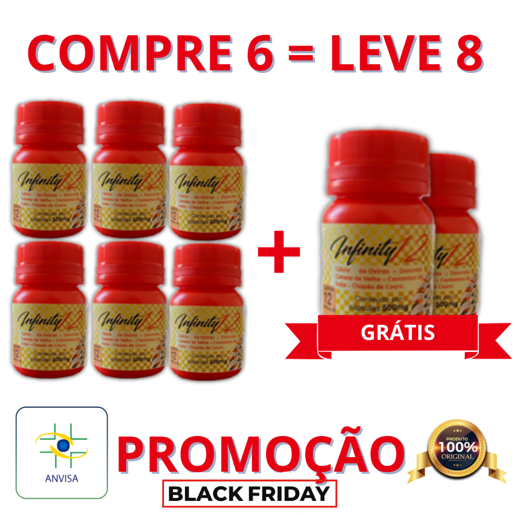 Kit 8 Unidades infinity 12 - 100% ORIGINAL - VERMELHO - NATURAL - 12 ...