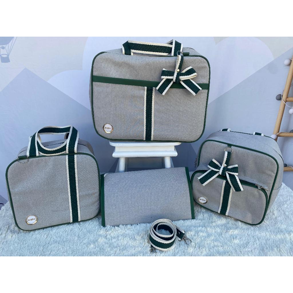 kit Mala Maternidade Bolsa de Bebê Menina Menino 4 peças com Mochila e ...