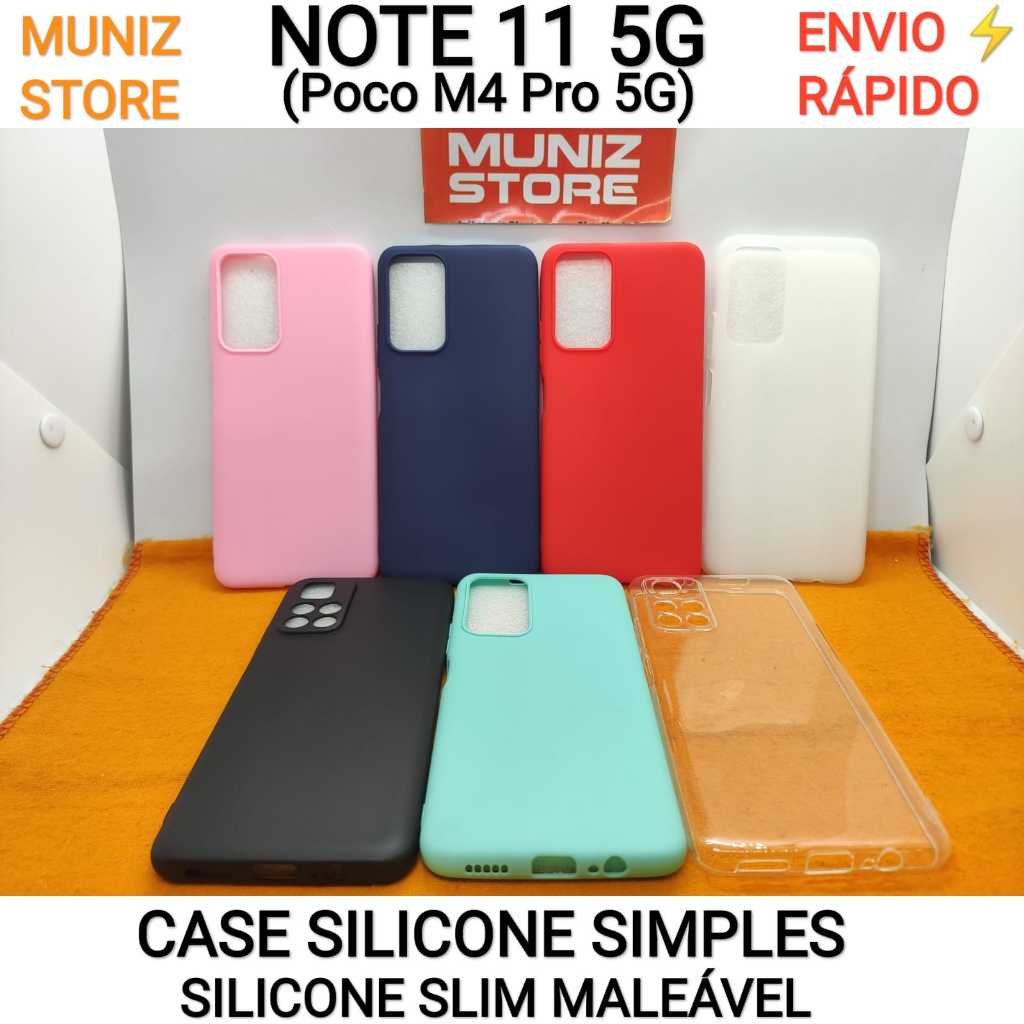 Capinha Redmi Note 11S 5G/11T/11 5G/Poco M4 Pro 5G Xiaomi Capa Silicone Simples Maleável Case ...