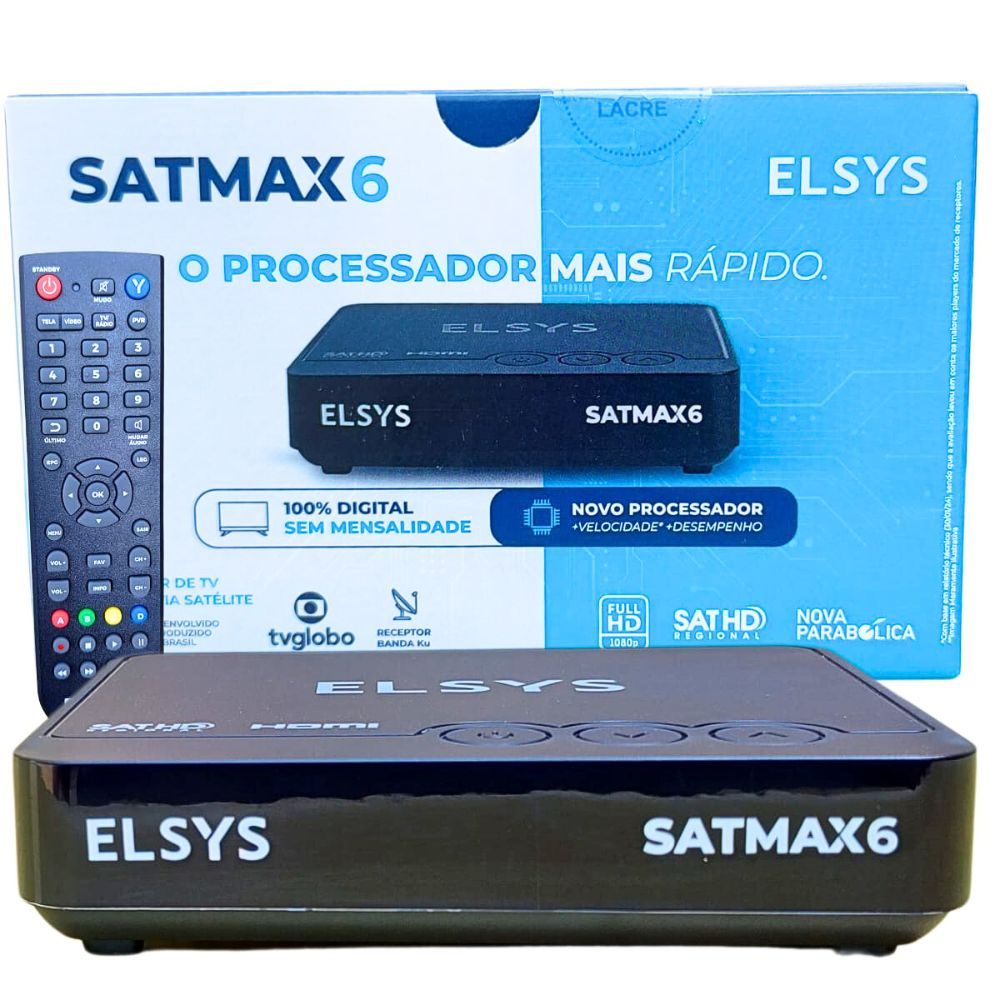 Receptor Satmax 6 Nova Parabólica Ku/5g/satélite/livre Para Sempre ...