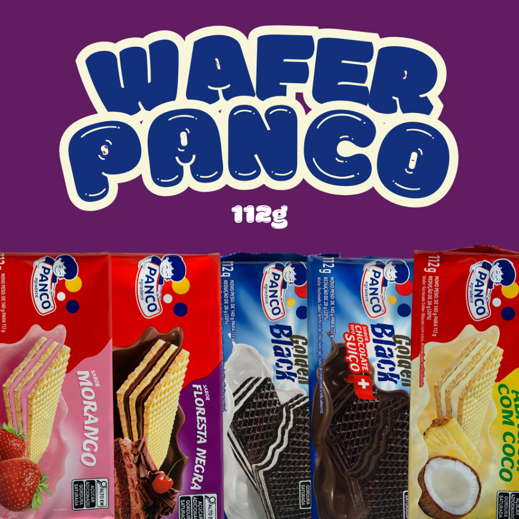 Wafers Panco 112g 6unidades. sabores diversos | Shopee Brasil