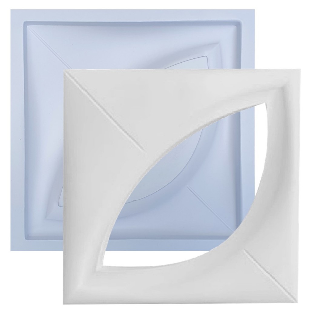 Forma de Gesso 3D ABS Kit 1 Moldes Cobogó Folha 29x29 pra Placa de ...