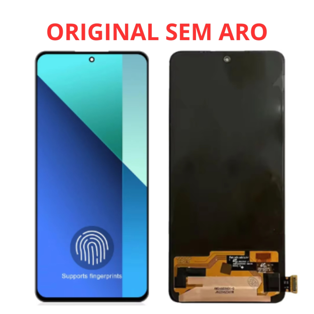 FRONTAL LCD DISPLAY TOUCH XIAOMI REDMI NOTE 13 4G ORIGINAL COM BIOMETRIA, INCELL, COM ARO E SEM ...