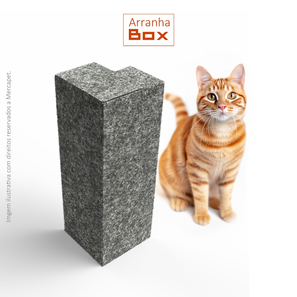 Arranhador para Gato de Canto Cama Pet Box Resinado Compacto e ...