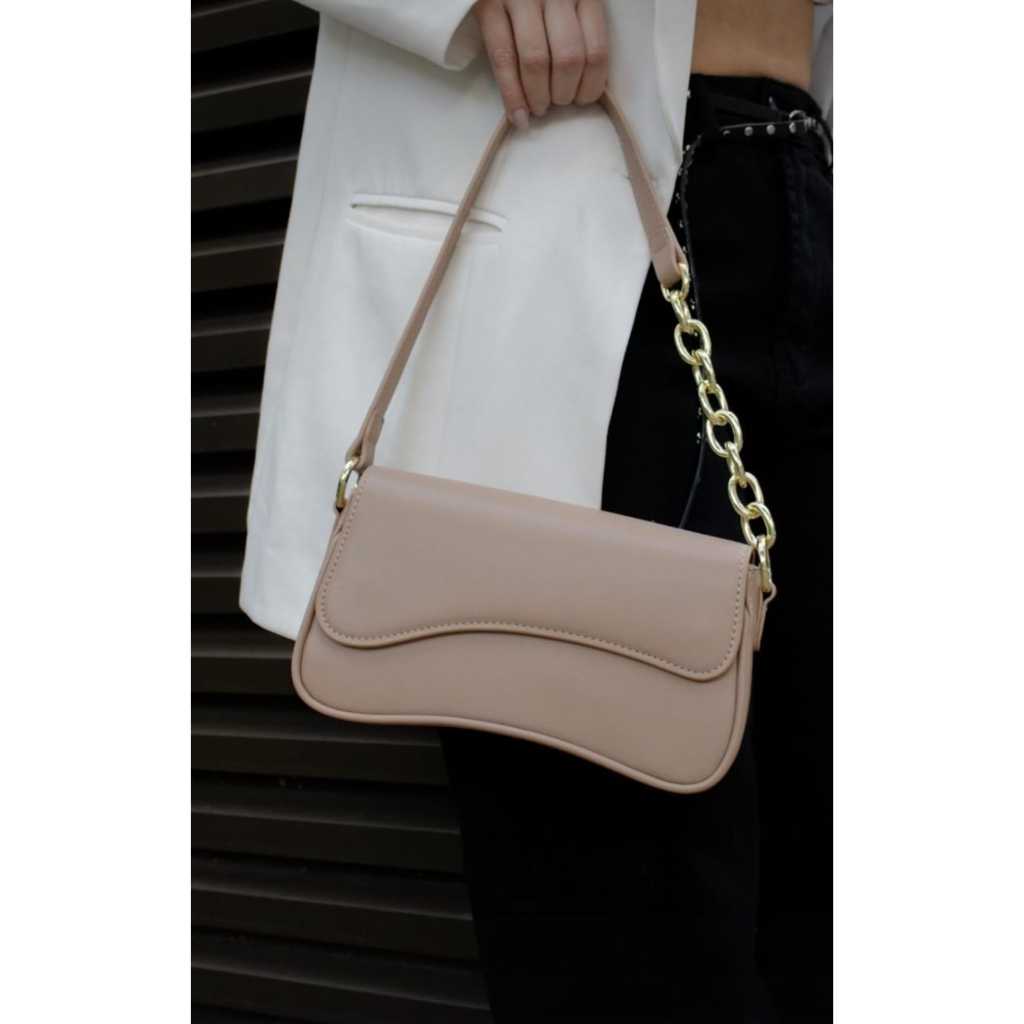Bolsas Femininas De Ombro Transversal Baguete Com Alça De Corrente Para ...