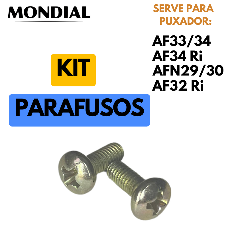 Kit Parafusos para Puxador Air Fryer Mondial AF32/34 RI AF29/30 AF33/34 ...