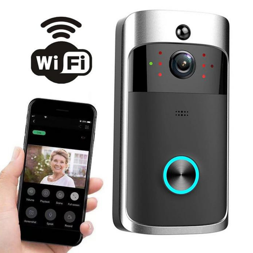 Campainha Inteligente com Camera e Monitor sem fio WIFI | Shopee Brasil