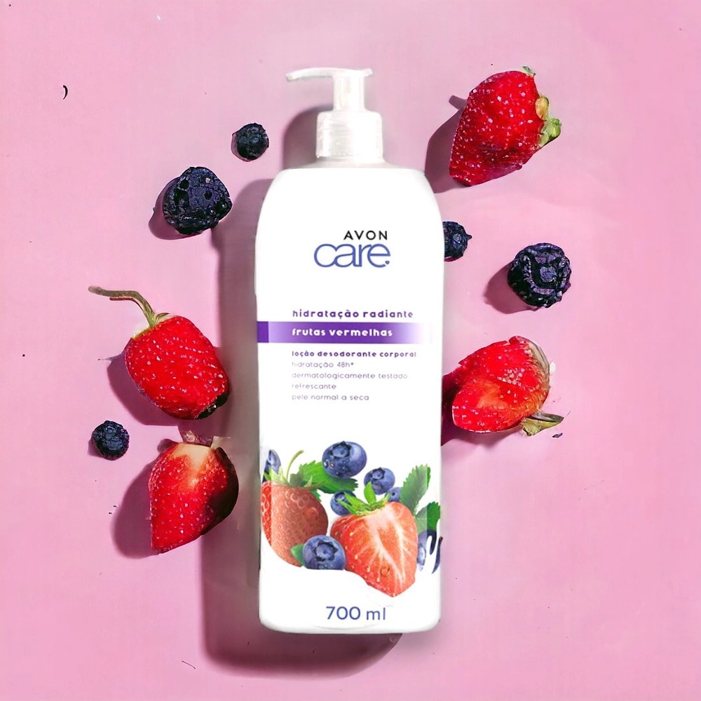 LOÇÃO, CREME HIDRATANTE AVON CARE FRUTAS VERMELHAS 700ML (previne o ...