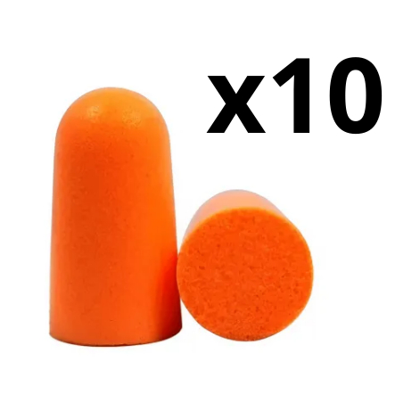 kit 10 Protetor Auricular 1100 3M CA 5674 16db Plug Espuma Abafador Ruidos Protecao Auditiva EPI ...