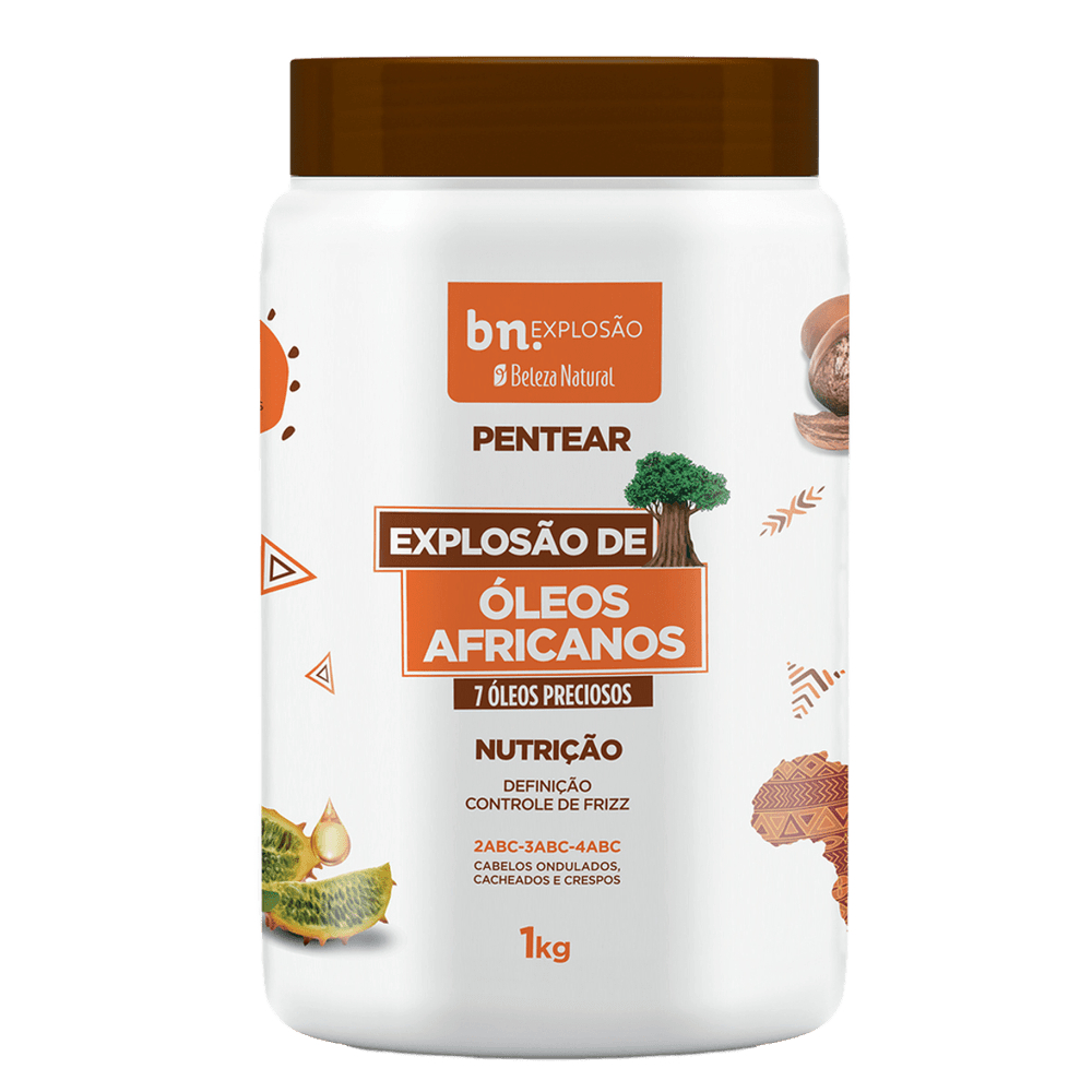 CREME DE PENTEAR EXPLOSÃO DE ÓLEOS AFRICANOS BELEZA NATURAL 1KG ...