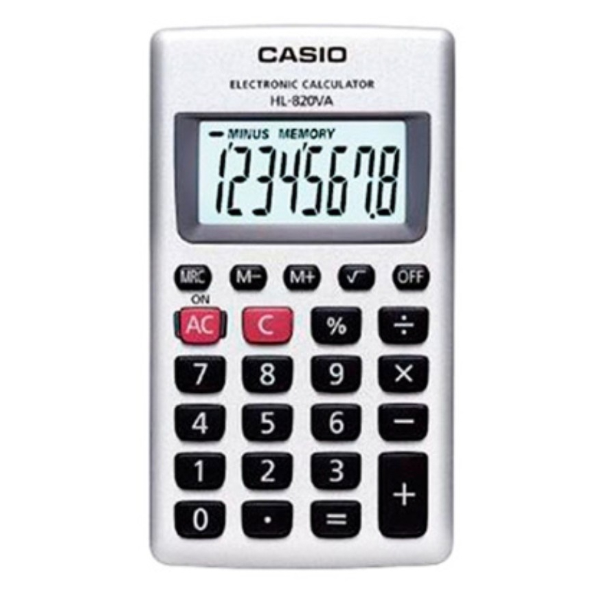 Calculadora De Bolso 8 Dígitos Casio, Prata, Hl-820VA-S4-DP | Shopee Brasil