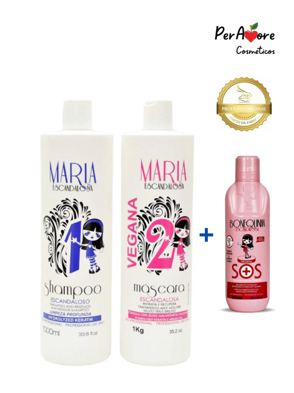 Kit Progressiva 100% Vegana Maria Escandalosa Shampoo + Mácara ...