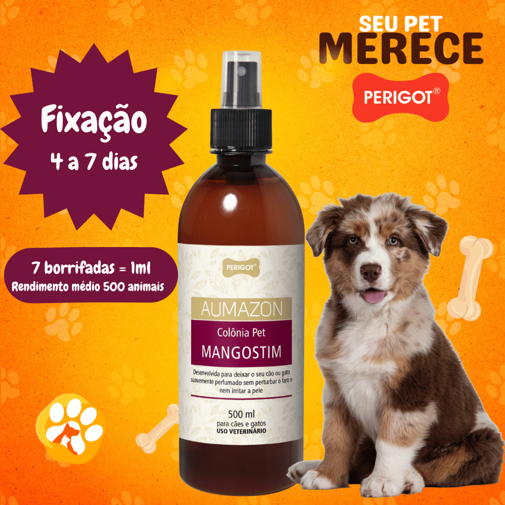 Perfume Alta Fixação Colônia Mangostim Aumazon Perigot 500ml para Cães ...