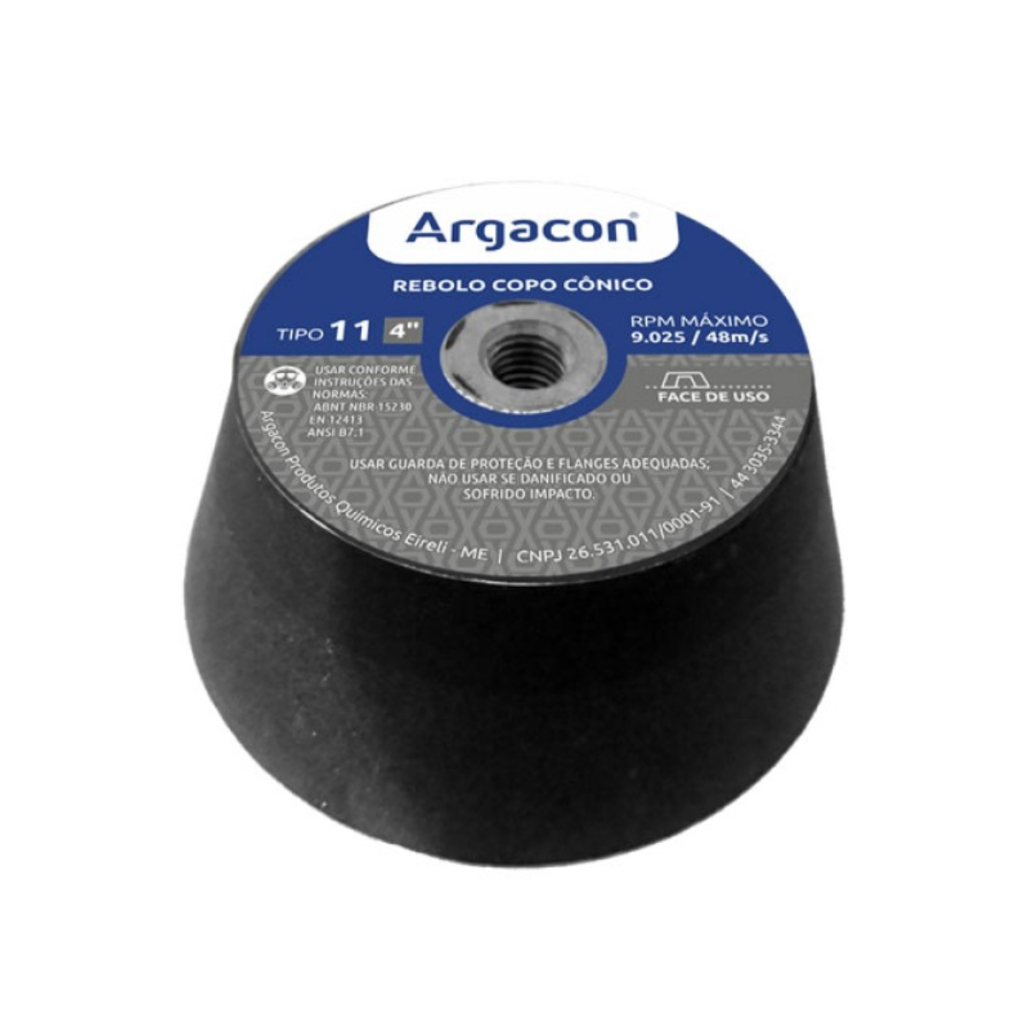 Rebolo Copo Conico Grão 60 Argacon Porcelanato Mármore Metal | Shopee ...