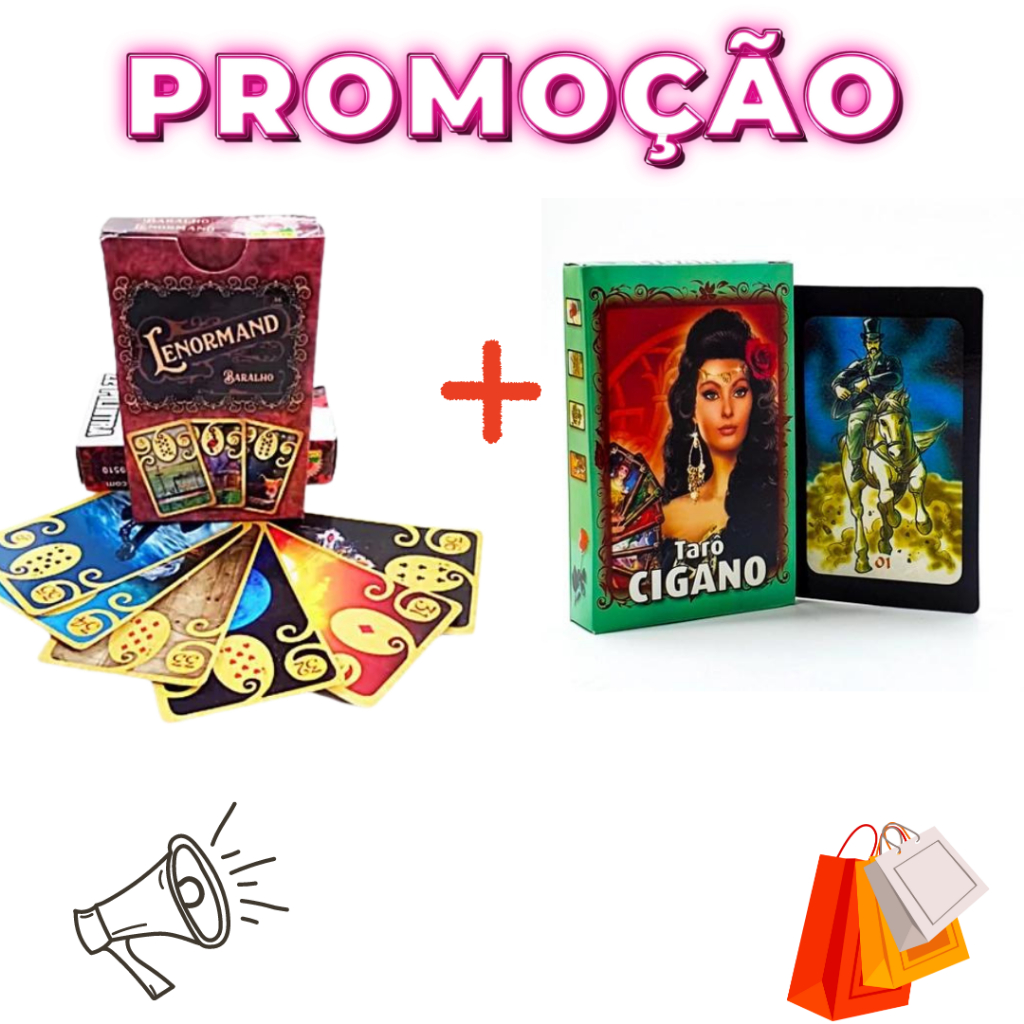cKIT Tarô Baralho Lenormand Cartomancia - 36 Cartas +Baralho Cigano ...